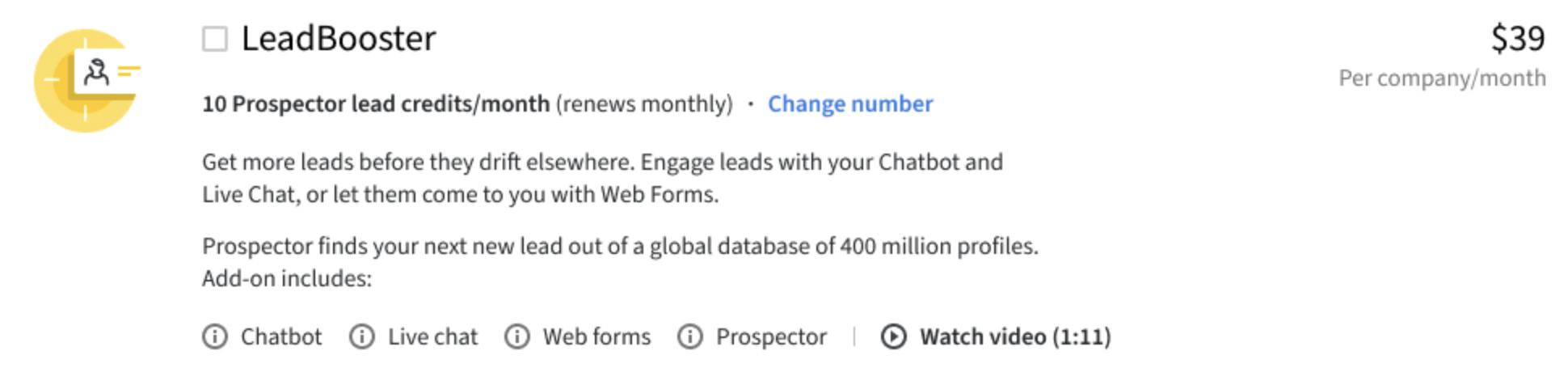 Paying for the LeadBooster add-on and Prospector lead credits - Knowledge Base